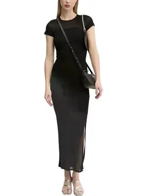 Hugo Ribbed Midi Dress - Black