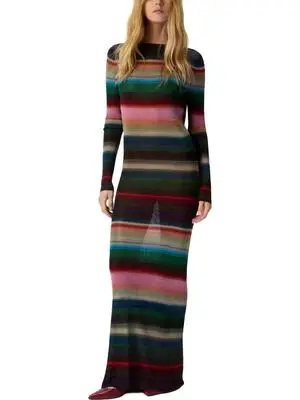 Missoni Striped Open-back Maxi Dress - Black