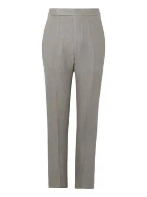 Ralph Lauren Purple Label Gregory Tapered Herringbone Trousers - Gray