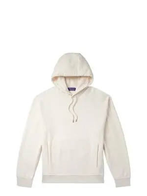 Ralph Lauren Purple Label Cotton And Cashmere-blend Jersey Hoodie - Neutrals