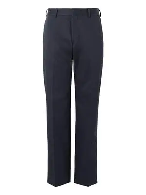 Paul Smith Straight-Leg Cotton-Blend Twill Trousers Blue