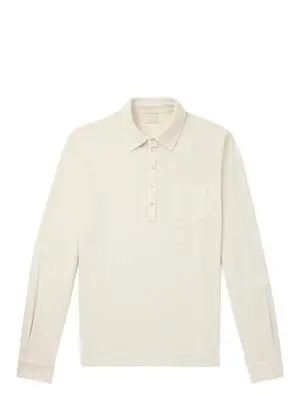 Massimo Alba Ischia Cotton And Cashmere-blend Piqué Polo Shirt - Neutrals