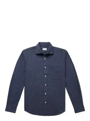 Hartford Paul Cotton-flannel Shirt - Blue