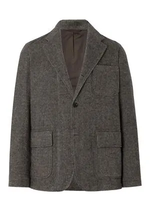 HARTFORD Joey Herringbone Wool-Blend Blazer