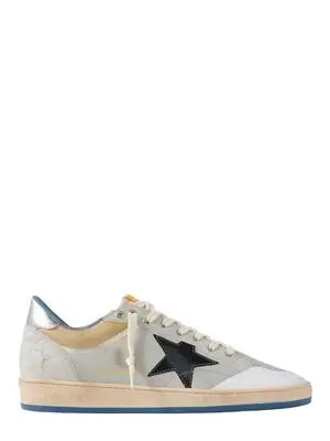GOLDEN GOOSE Ball Star Distressed Leather Sneakers - Gray