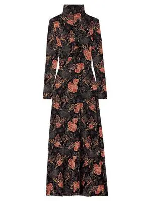 Ulla Johnson Koa Ruched Printed Maxi Dress - Multi