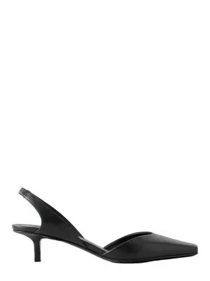Loulou De Saison Akila Leather Slingback Pumps - Black