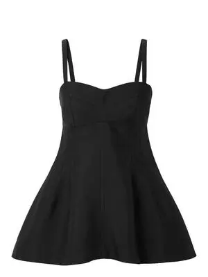 JIL SANDER Poplin Bustier Top - Black