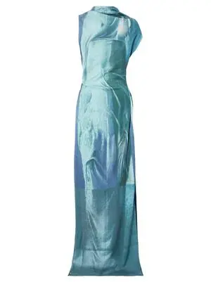 JEAN PAUL GAULTIER Jean Paul Gaultier Printed Satin Gown
