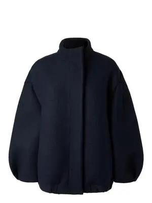 Dries Van Noten Oversized Felt Bomber Jacket - Blue
