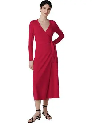 Diane Von Furstenberg Astrid Wrap Dress - Beet Pink