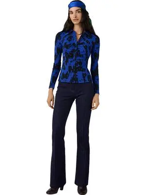 Diane Von Furstenberg Sheska Top - Tree Bark Mini Lapis