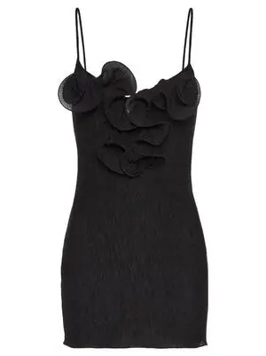 Magda Butrym Sleeveless Floral Mini Dress - Black
