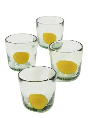 STUDIO CONCHITA Lunar M Glass Set Of 4 - Yellow