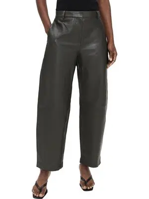 ST. AGNI Leather Balloon Pants Khaki