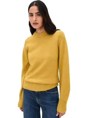 ALIGNE Dion Knitted Sweater - Hot Mustard
