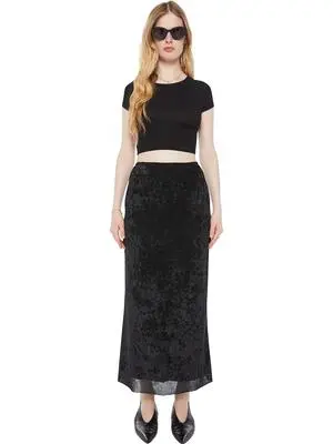 Sablyn Rose Ankle Column Flare Skirt - Black