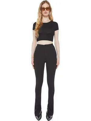 Sablyn Leo Long Leggings With Slit - Black