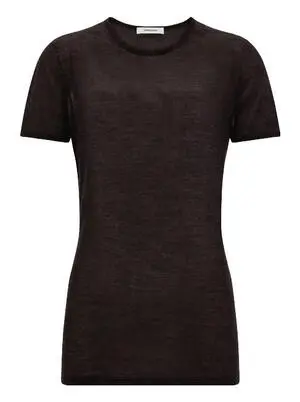 FERRAGAMO Knitted T-shirt - Natural
