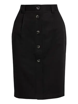 ANINE BING Zair Cotton-twill Skirt - Black