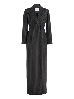 Carolina Herrera Double-breasted Wool-blend Coat - Grey