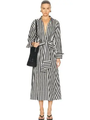 SIMONMILLER Inna Shirt Dress - Black & White Stripe