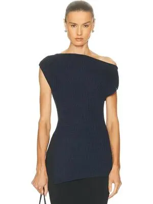 A.L.C. Millie Off-shoulder Top - Navy