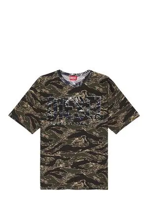 DIESEL T-boxt Tee In Olive - Olive & Green