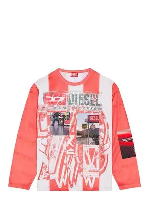 DIESEL T-ruby Shirt In Red - Formula Red