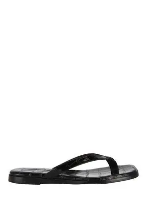EMME PARSONS Meta Sandal - Black Embossed Croc