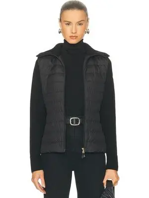 Moncler Zip Up Padded Jacket - Black