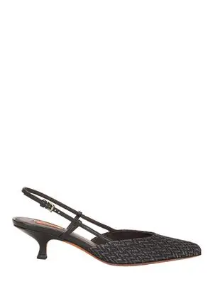 Missoni Fiona Wave Lurex Slingback - Nero & Black Lambskin