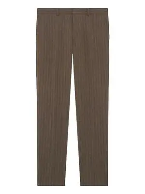 The Kooples Striped Straight-leg Wool Trousers - Light Brown