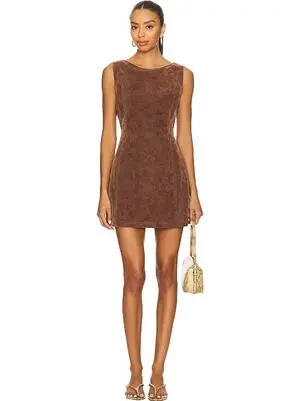 Free People Atlas Suede Mini Dress - Chicory Coffee