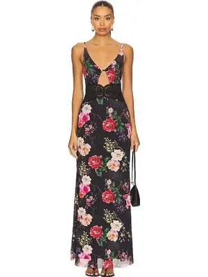 AFRM Elyse Maxi Dress - Noir Summer Rose