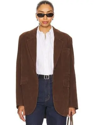 Free People We The Free Paper Cut Faux Blazer - Brown Bear