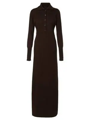 TOM FORD Knitted Cashmere Maxi Dress - Brown