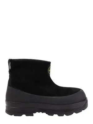 Stone Island Diemme Compass Suede Ankle Boots - Black