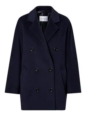 Max Mara Rebus Wool And Cashmere Coat - Blue