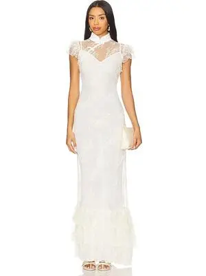 SAU LEE Ramona Lace Dress - Ivory