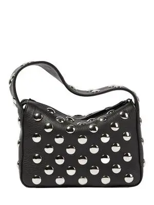 Khaite Elena Studded Leather Shoulder Bag - Black