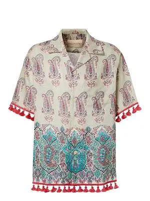 Valentino Garavani Paisley Linen Bowling Shirt - Multicoloured