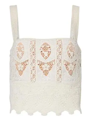 JOHANNA ORTIZ Embroidered Voile Top