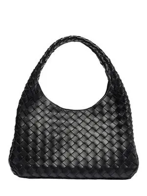 Bottega Veneta Campana Medium Shoulder Bag - Black