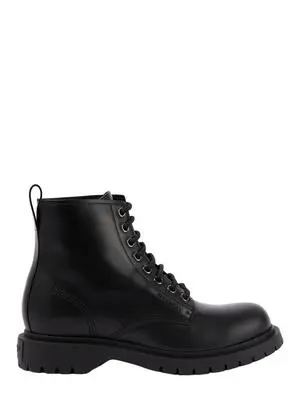 Givenchy Leather Lace-up Boots - Black