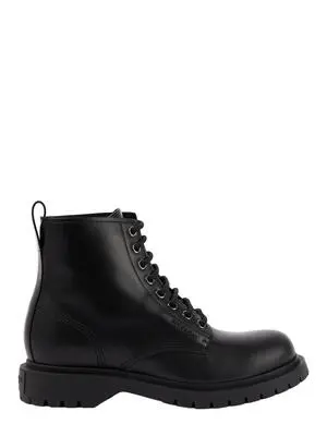 Givenchy Leather Lace-up Boots - Black