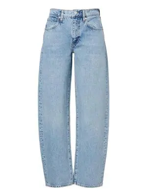 FRAME Low Slung Mid-rise Barrel-leg Jeans - Blue