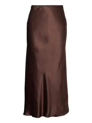 Dorothee Schumacher Sense Of Shine Silk Satin Slip Skirt - Brown