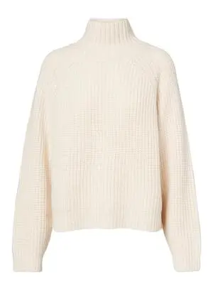 Jardin Des Orangers Wool And Cashmere Mockneck Sweater - White