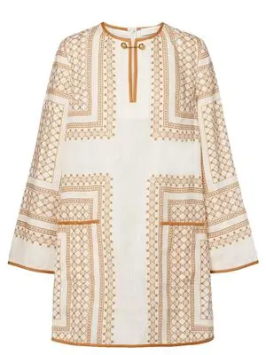 Zimmermann Printed Linen Tunic - Beige
